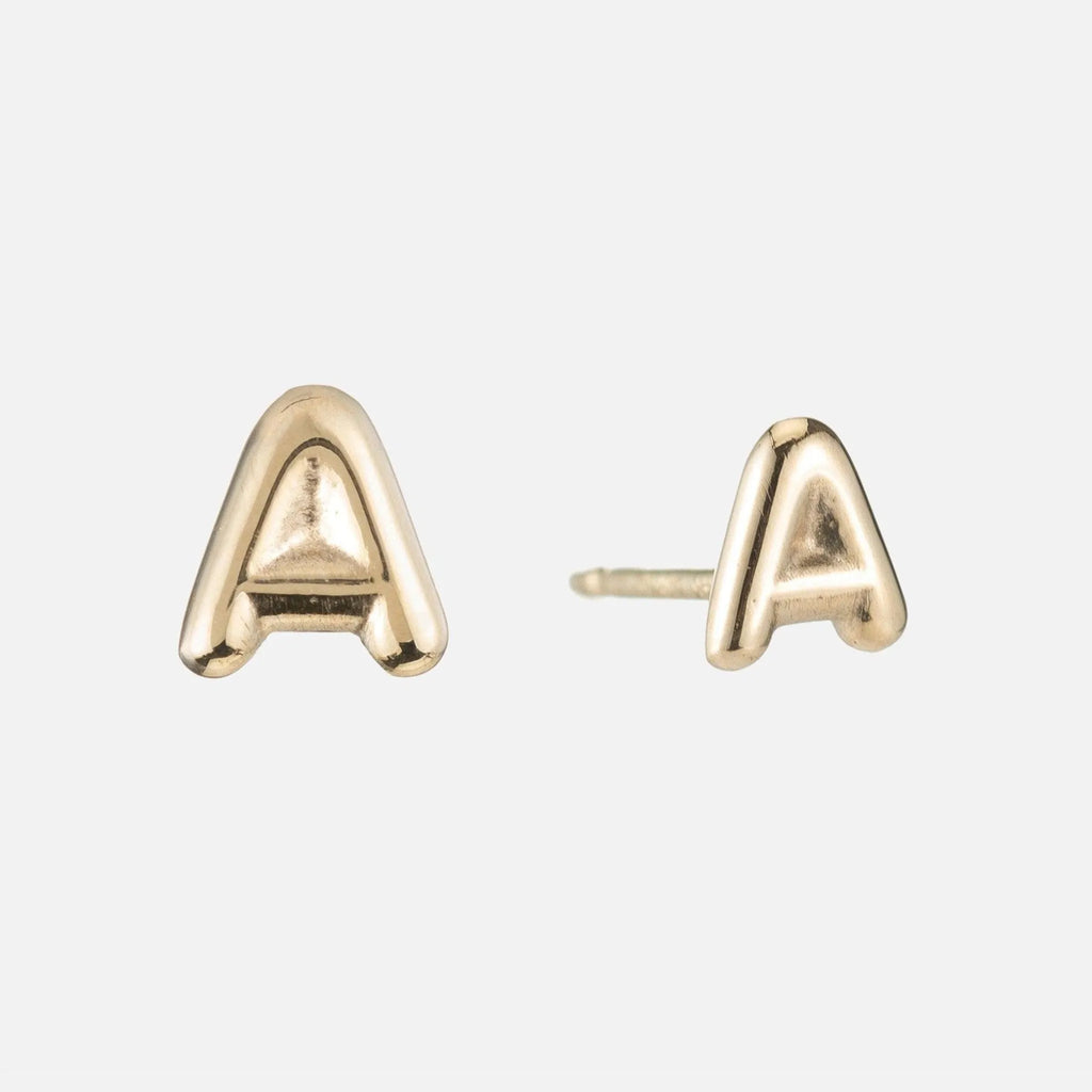 Ariel Gordon Jewelry Mini Helium Initial Studs - At Present Jewelry