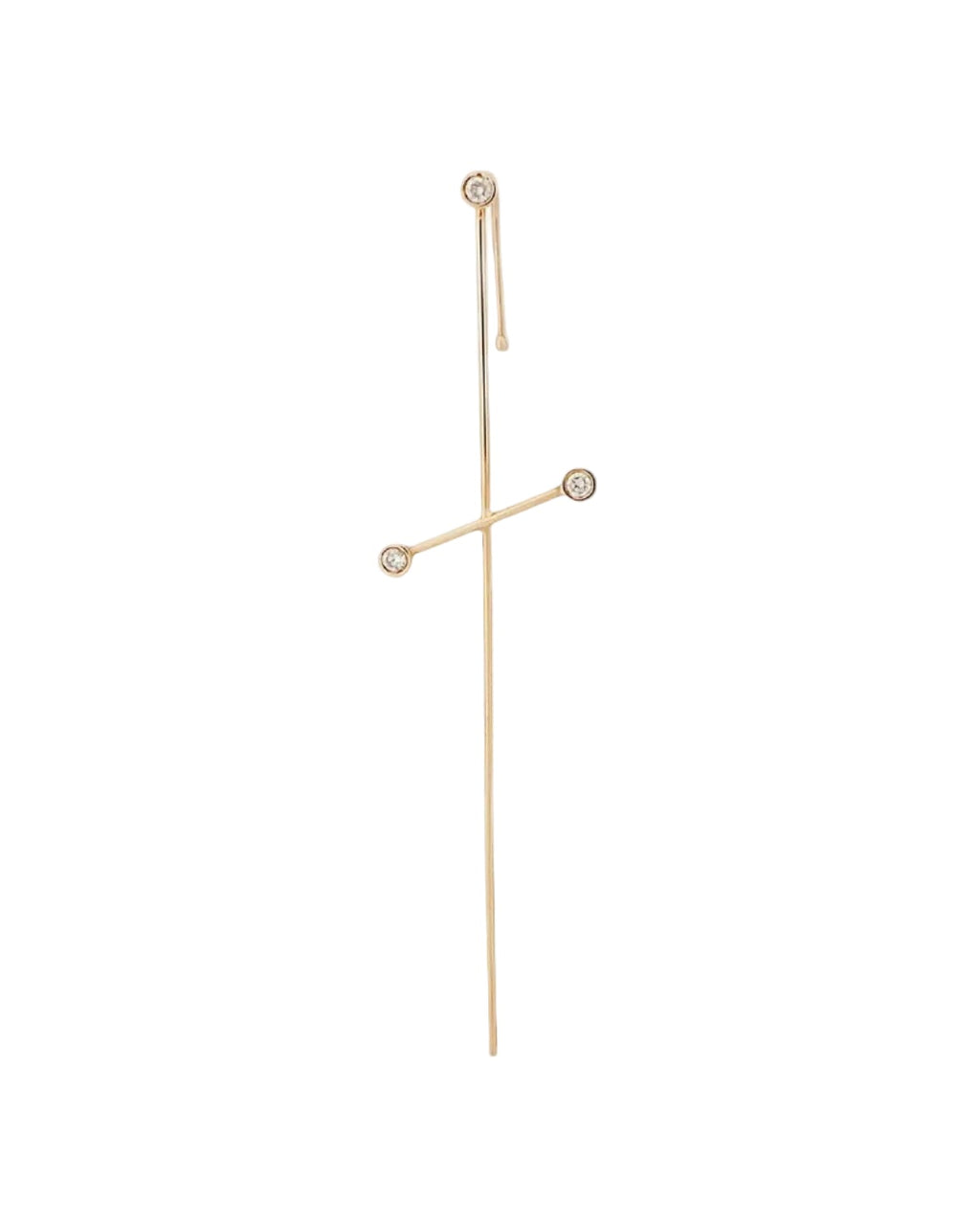 Labulgara Diamond Three Pointer Needle Earring - At Present Jewelry