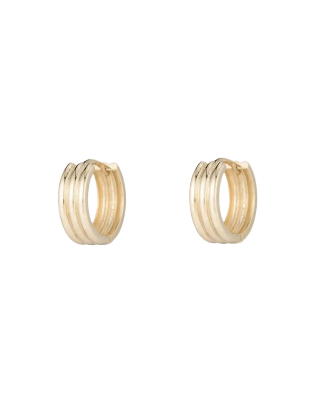 Ariel Gordon Jewelry Triptych Hoops - At Present Jewelry