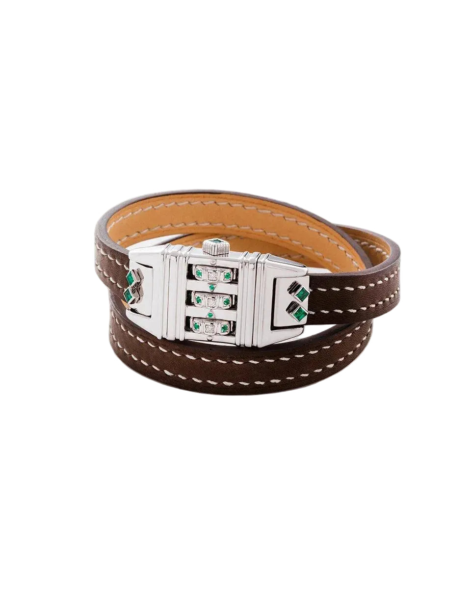 James Banks Design Code Bracelet, Orange Leather - At Present Jewelry