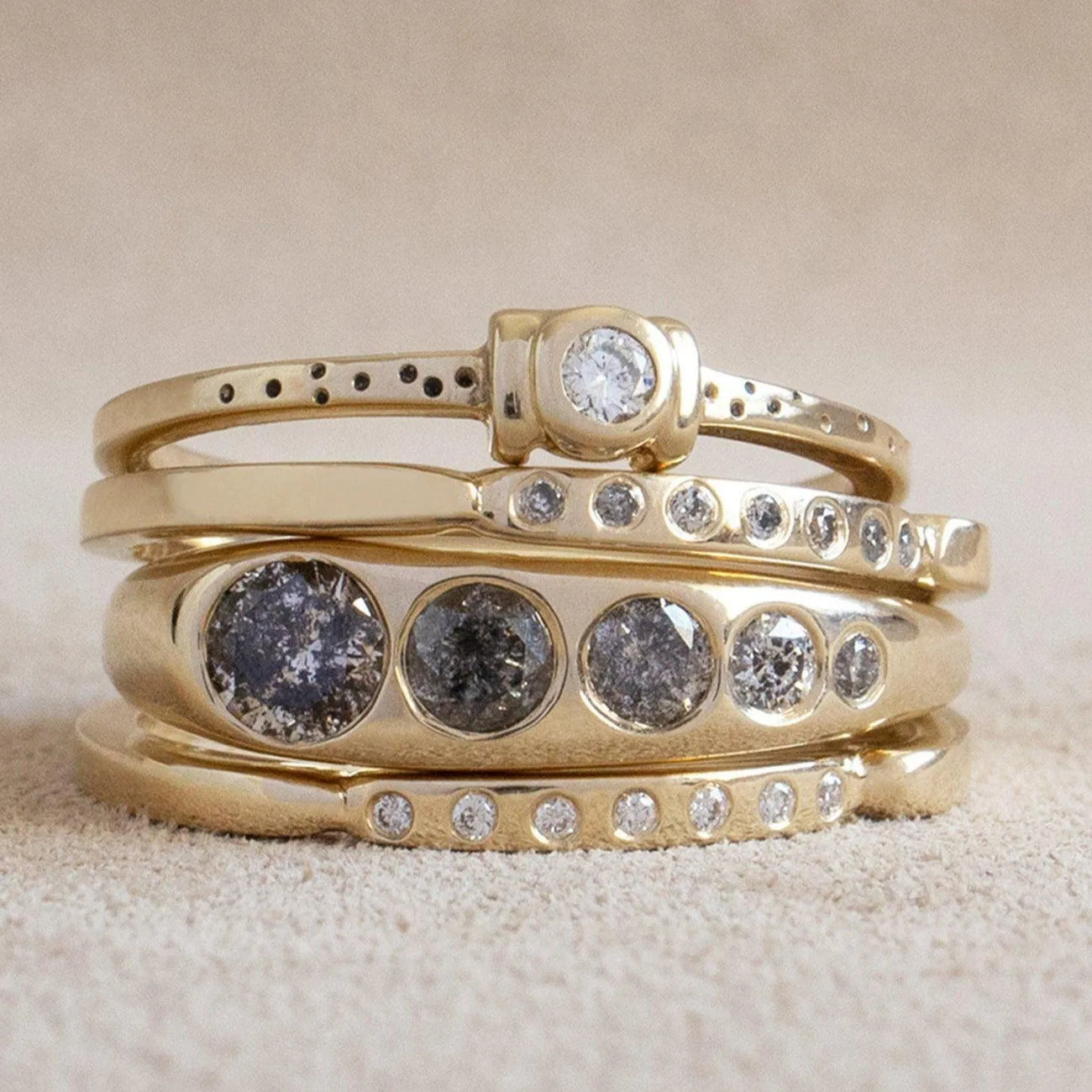 M. Hisae White Diamond Enzo Band - At Present Jewelry