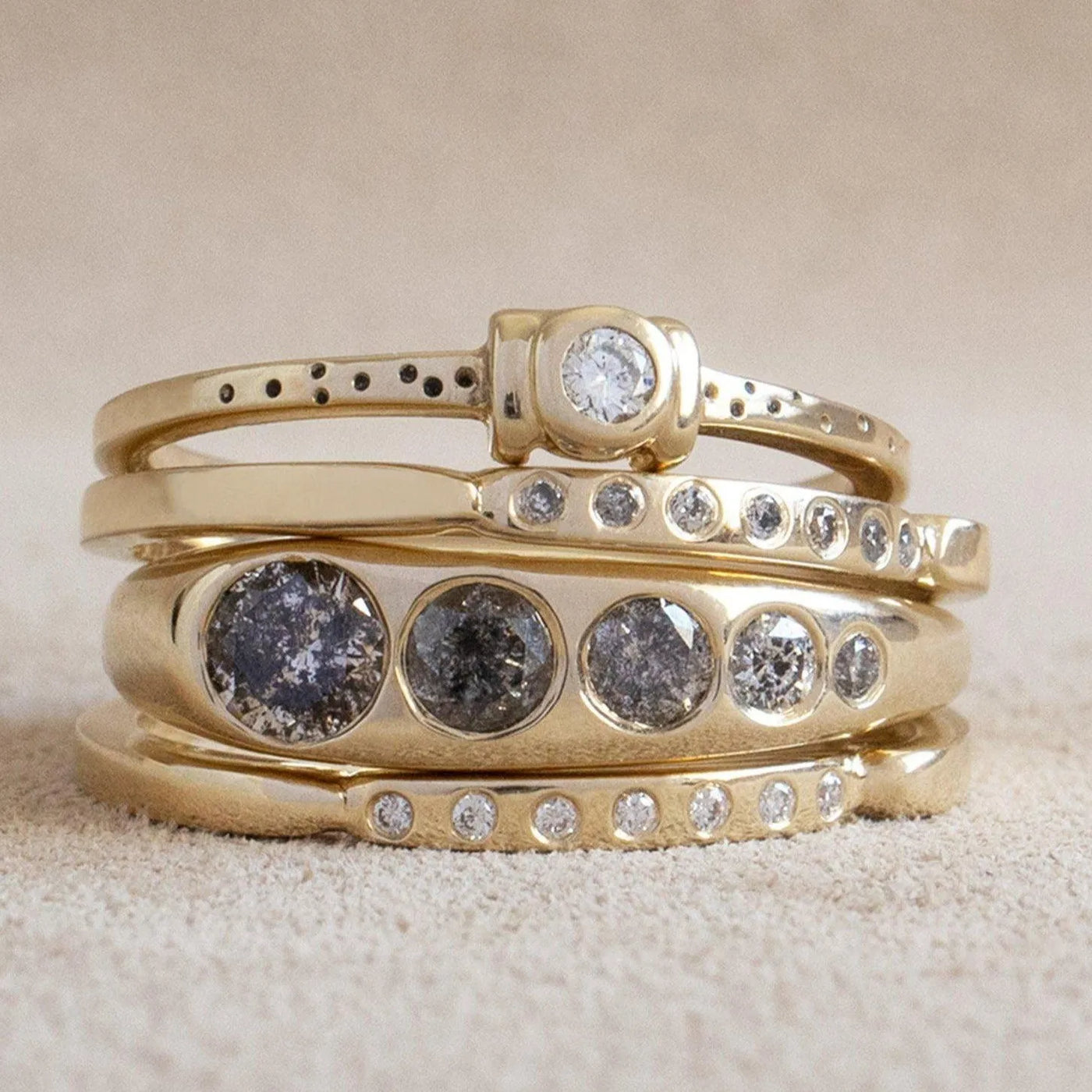 M. Hisae White Diamond Enzo Band - At Present Jewelry