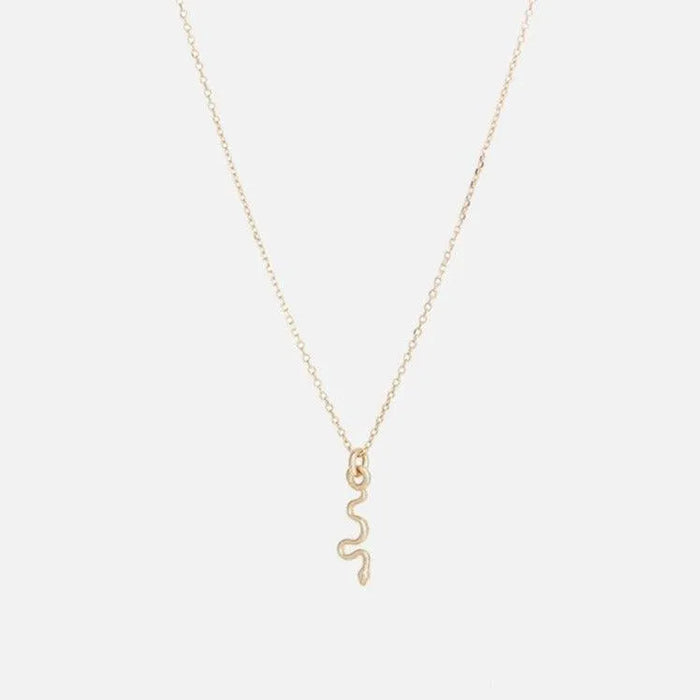 Talon Jewelry Itty Bitty Charm Necklace, Snake - At Present Jewelry