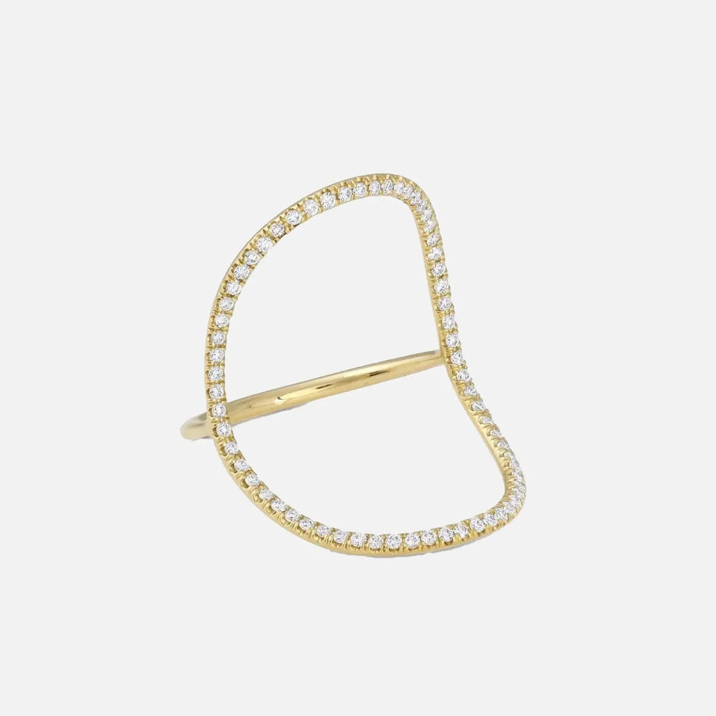 White/Space Continuity Pavé Ring - At Present Jewelry